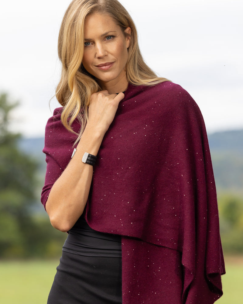 Cashmere Wrap with Sequins | Sofia Cashmere – SofiaCashmere