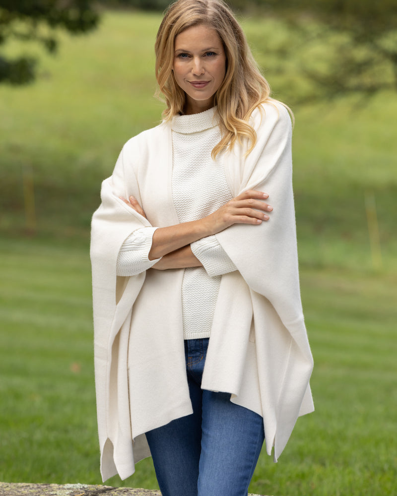Luxurious Cashmere Cape with Pockets | Sofia Cashmere – SofiaCashmere
